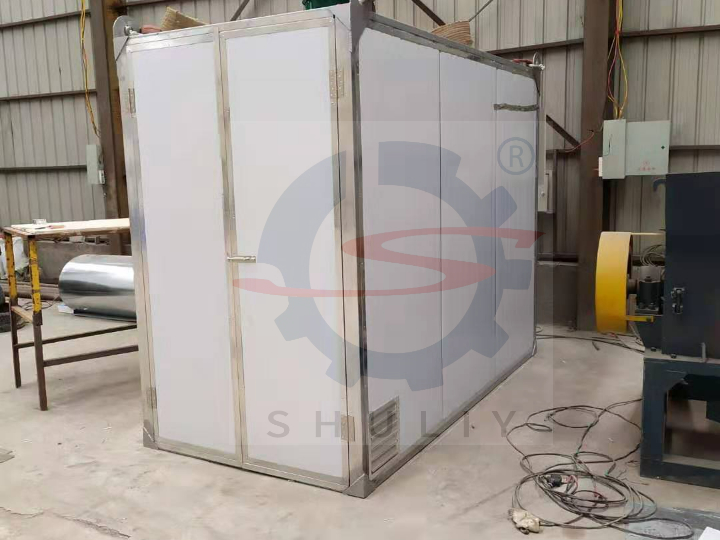 Continuous belt type drying machine for bbq charcoal